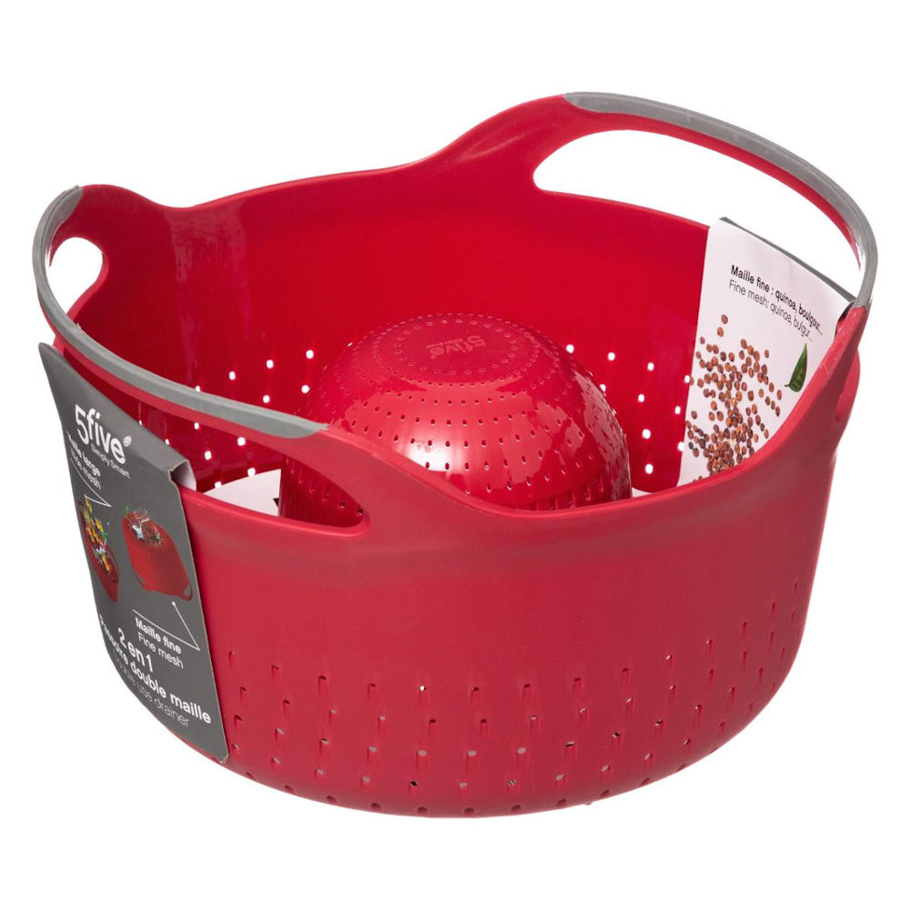 Decopatent® Dubbel Kunststof Vergiet - Aan 2 kanten zeven - 2 Zeef ...