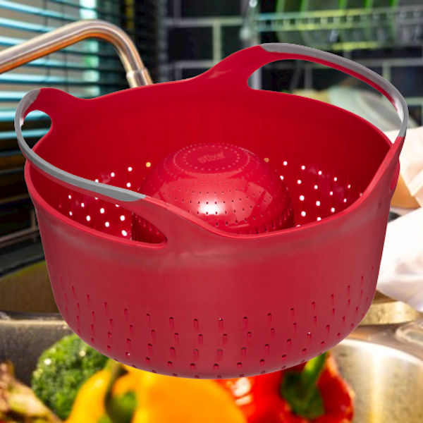 Decopatent® Dubbel Kunststof Vergiet - Aan 2 kanten zeven - 2 Zeef ...