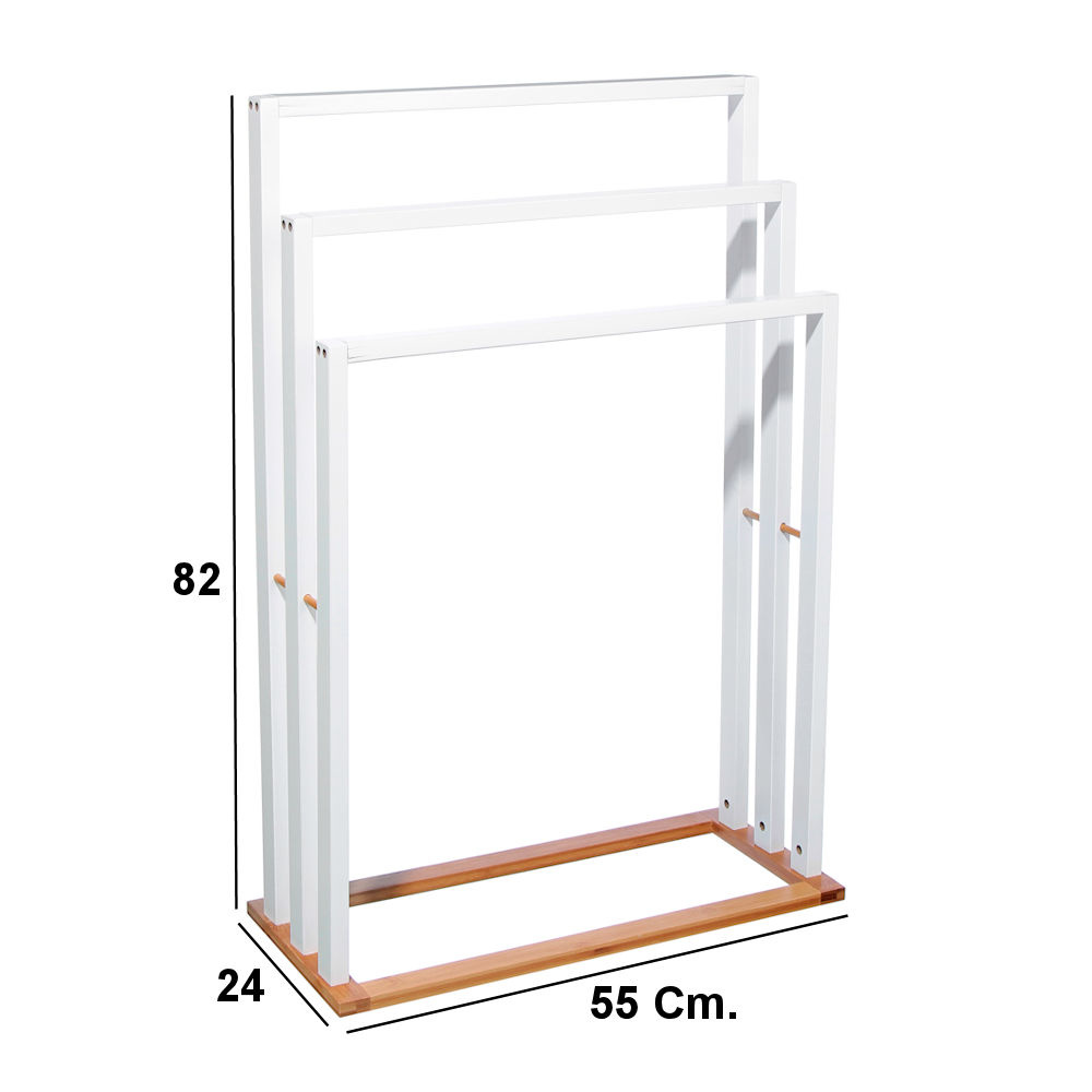 Decopatent® Handdoekrek - Vrijstaand handdoekenrek voor in badkamer ...