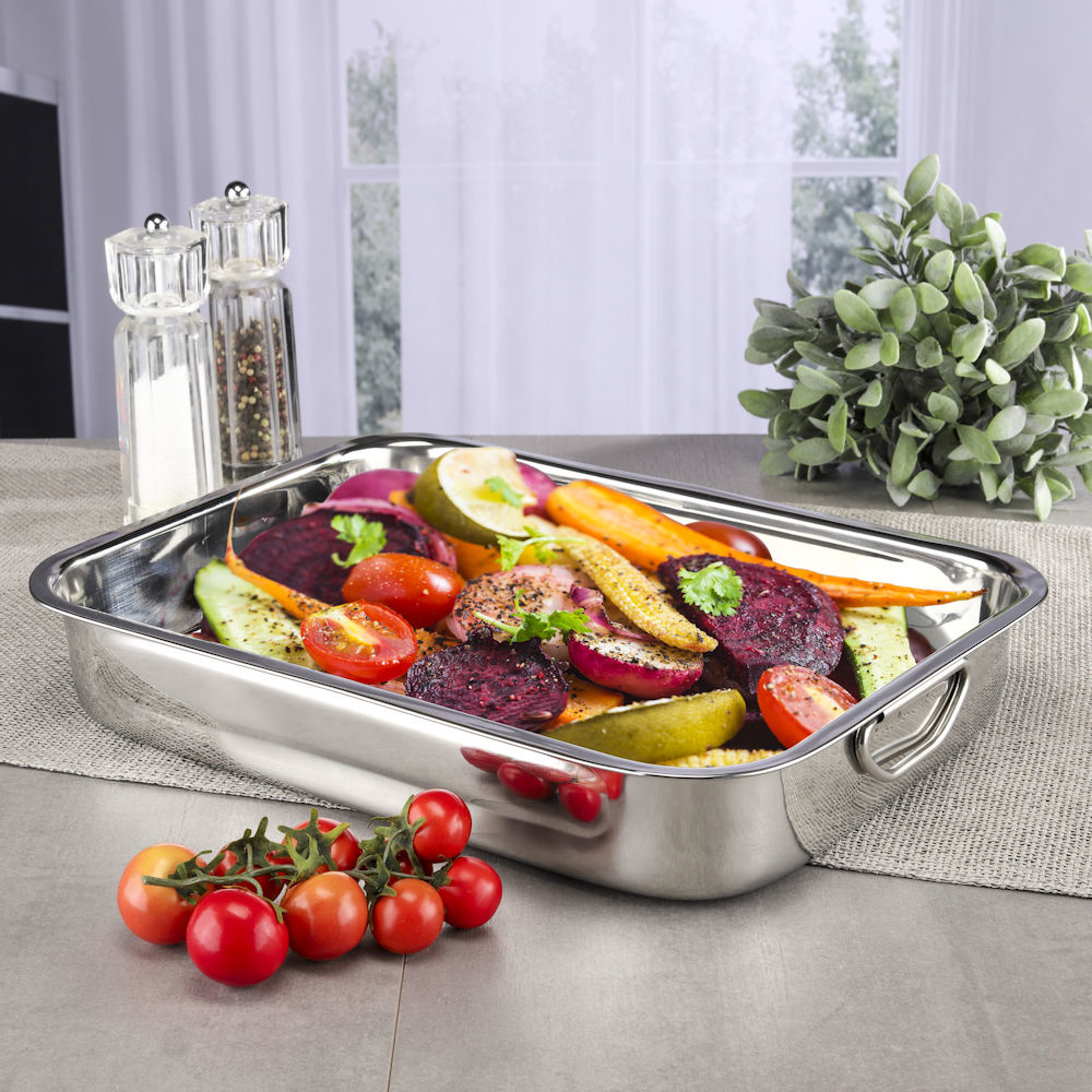 Decopatent® Braadslede - Inhoud: 4.2 Liter - Edelstaal - Ovenschaal ...