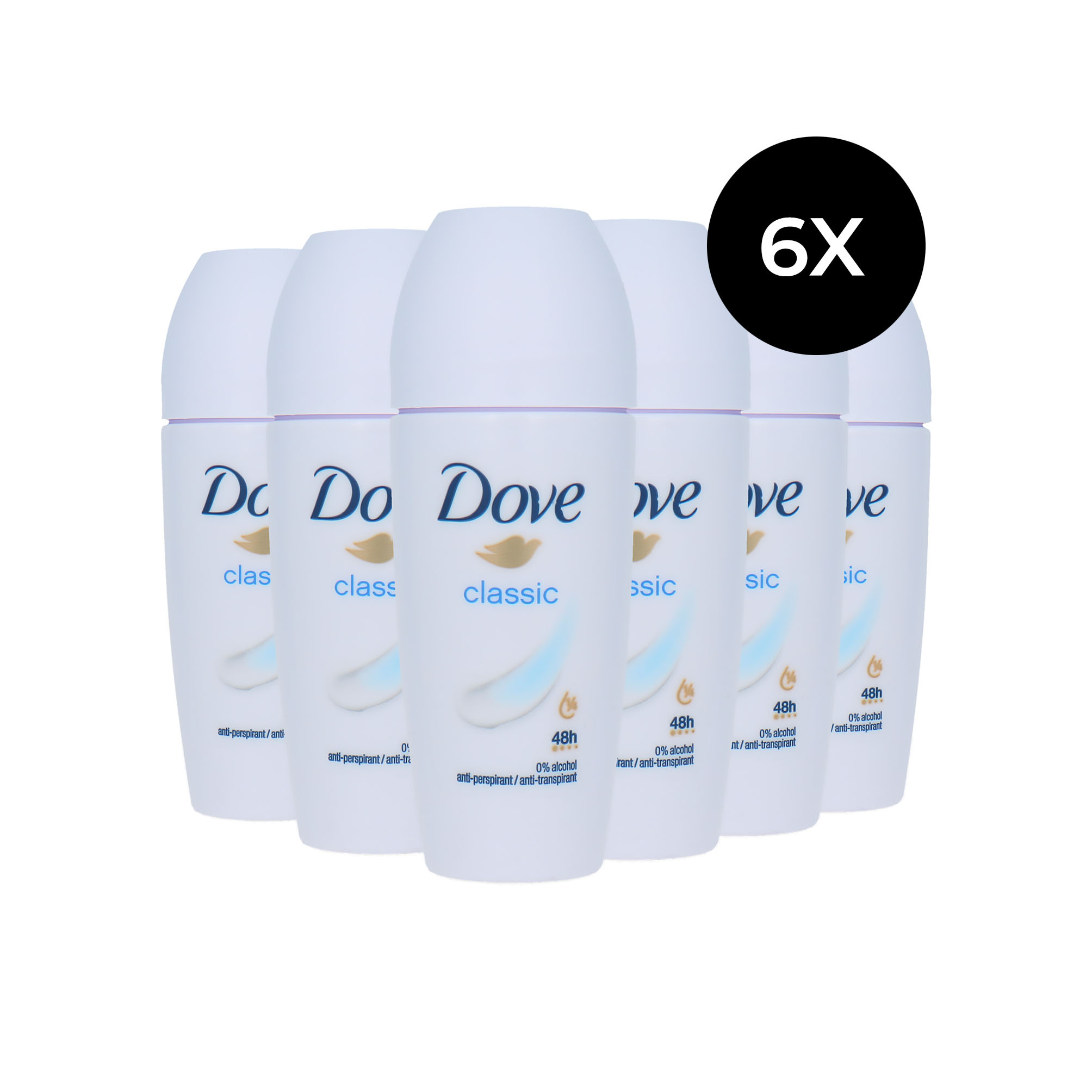 Dove Classic Deo Roller - 6 x 50 ml online kopen bij Blisso