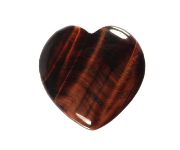 Tijgeroog (rood) edelsteen hart 3 cm - Spiritual Garden