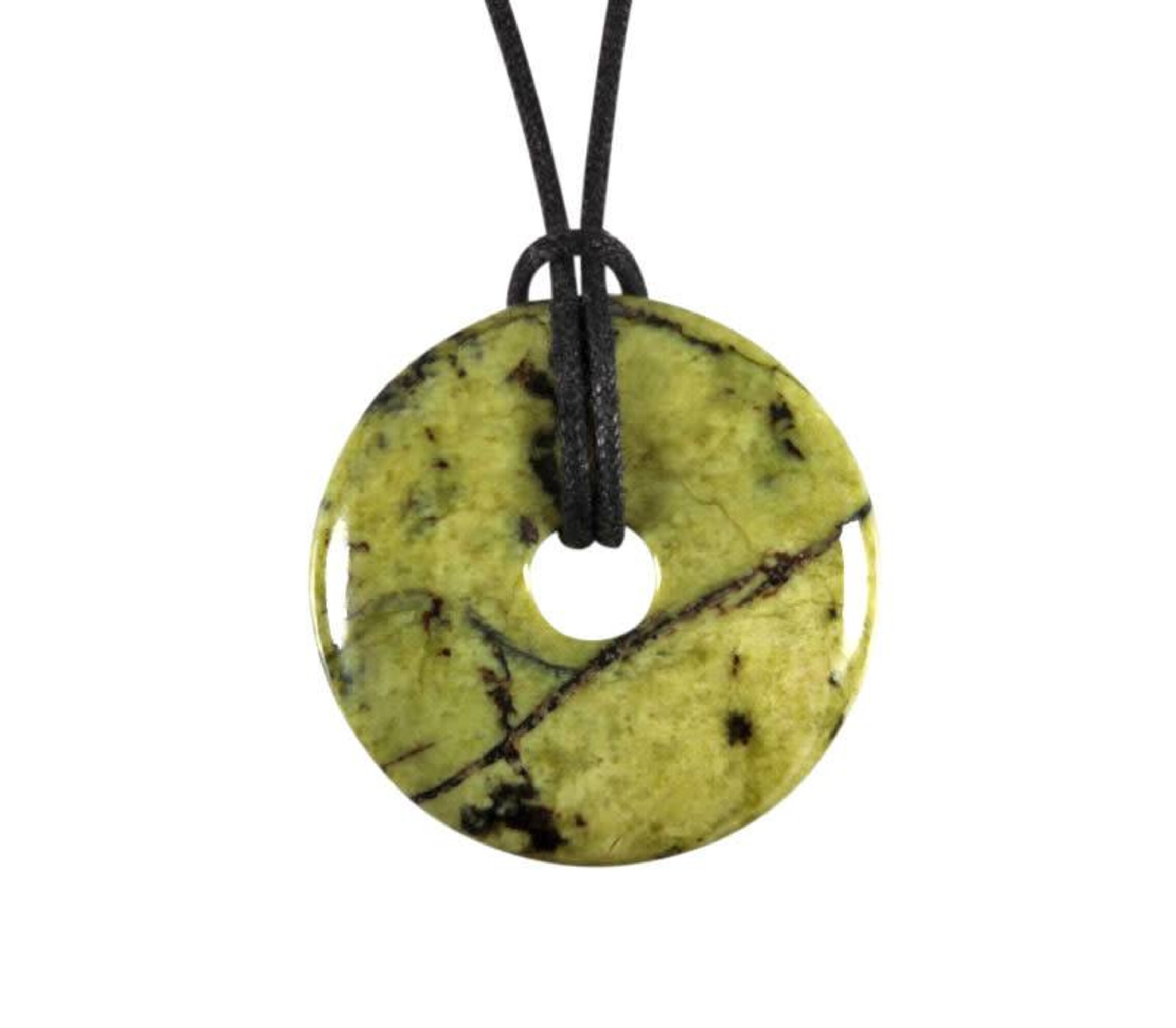 Serpentijn hanger donut 3 cm - Spiritual Garden