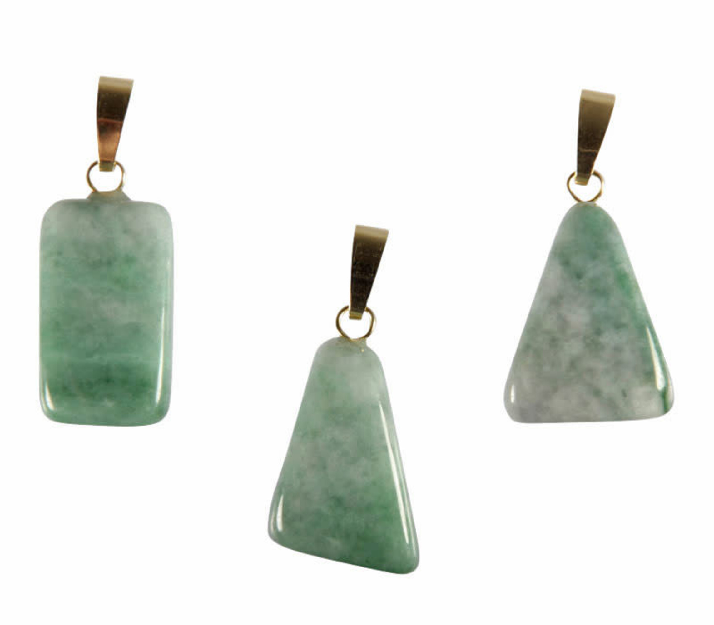 Jade (jadeiet) hanger met 14k gouden oogje - Spiritual Garden