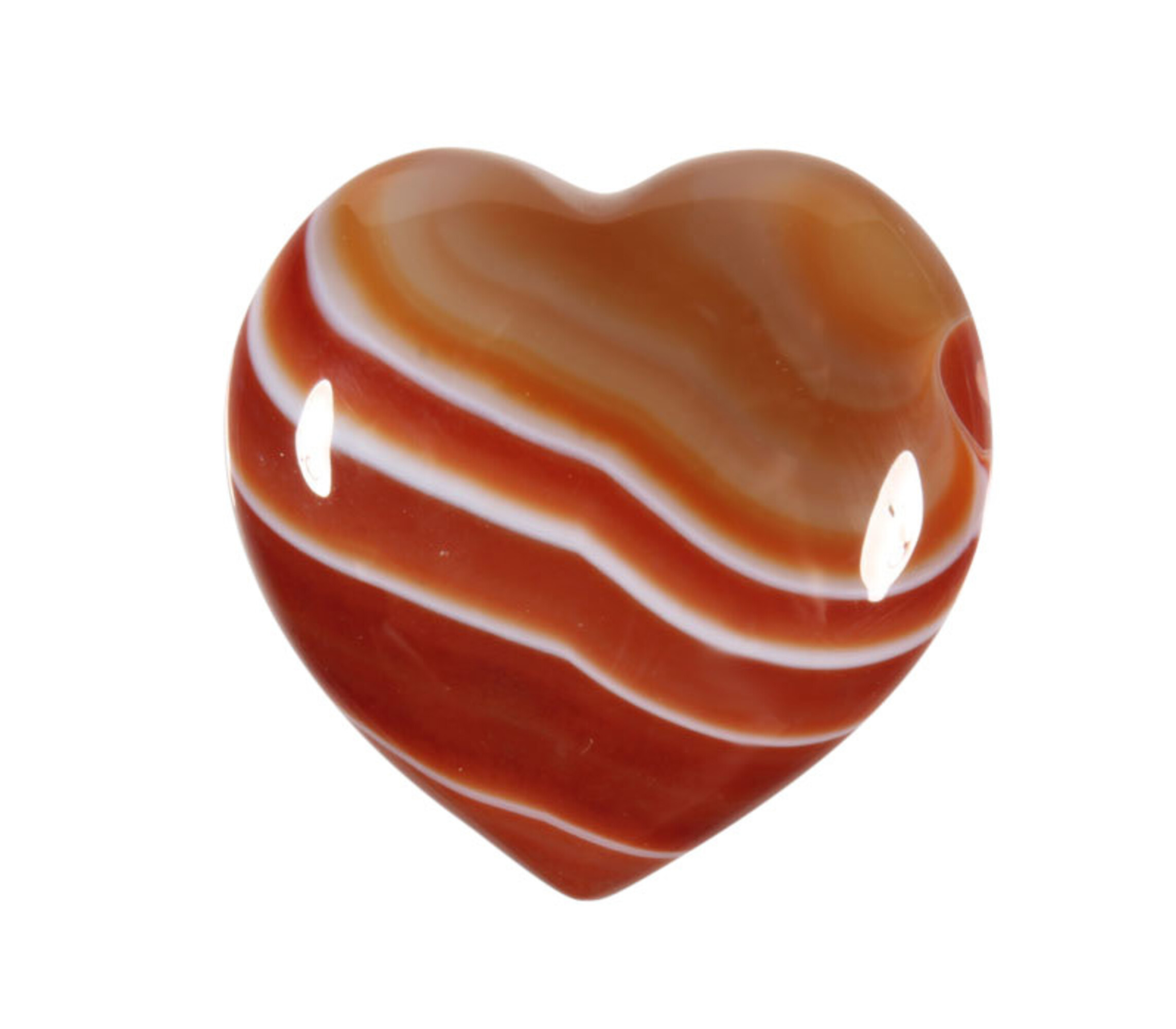 Carneool edelsteen hart 4 cm - Spiritual Garden