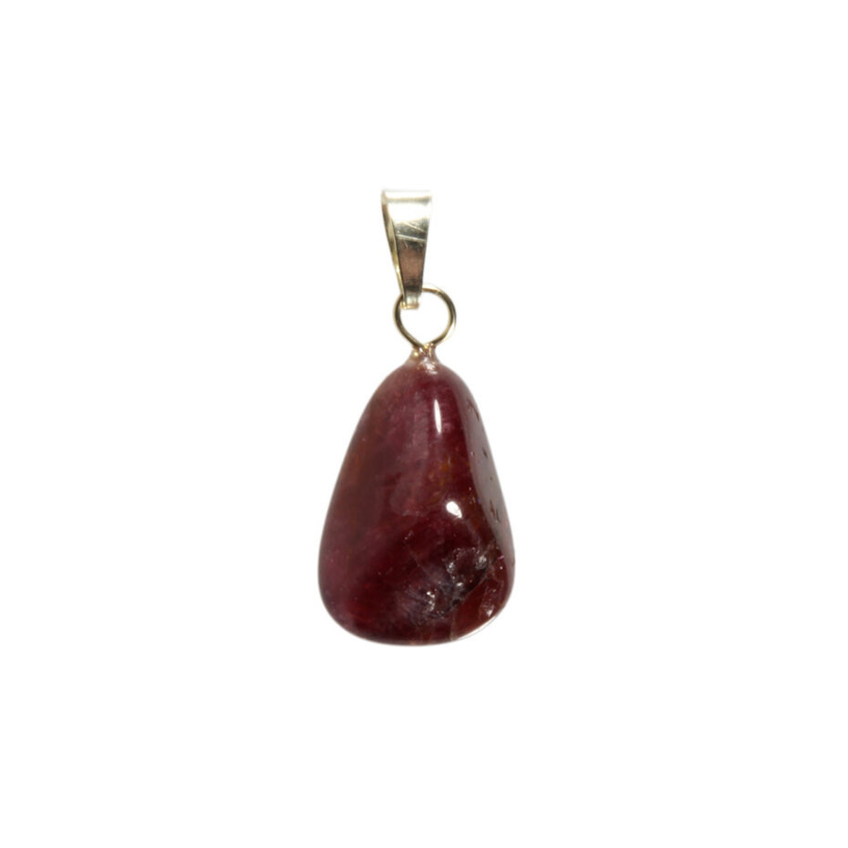 Rubelliet (rode toermalijn) hanger met 14k gouden oogje - Spiritual Garden