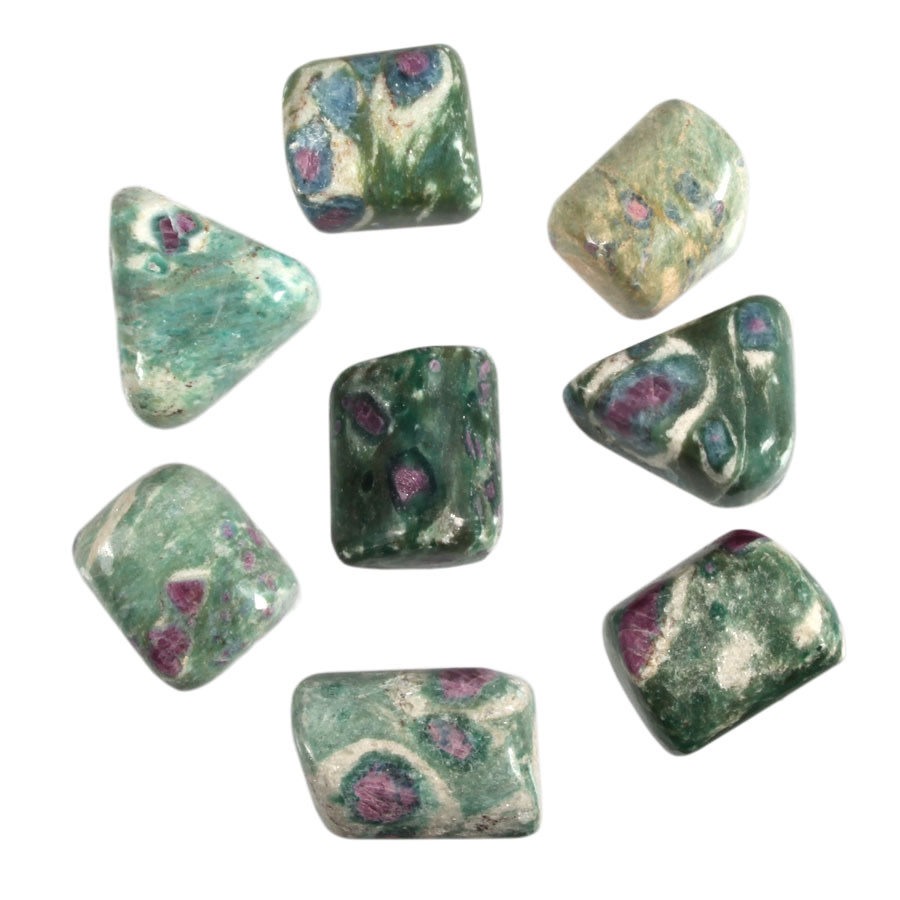 Robijn in fuchsiet steen getrommeld 20 - 30 gram - Spiritual Garden