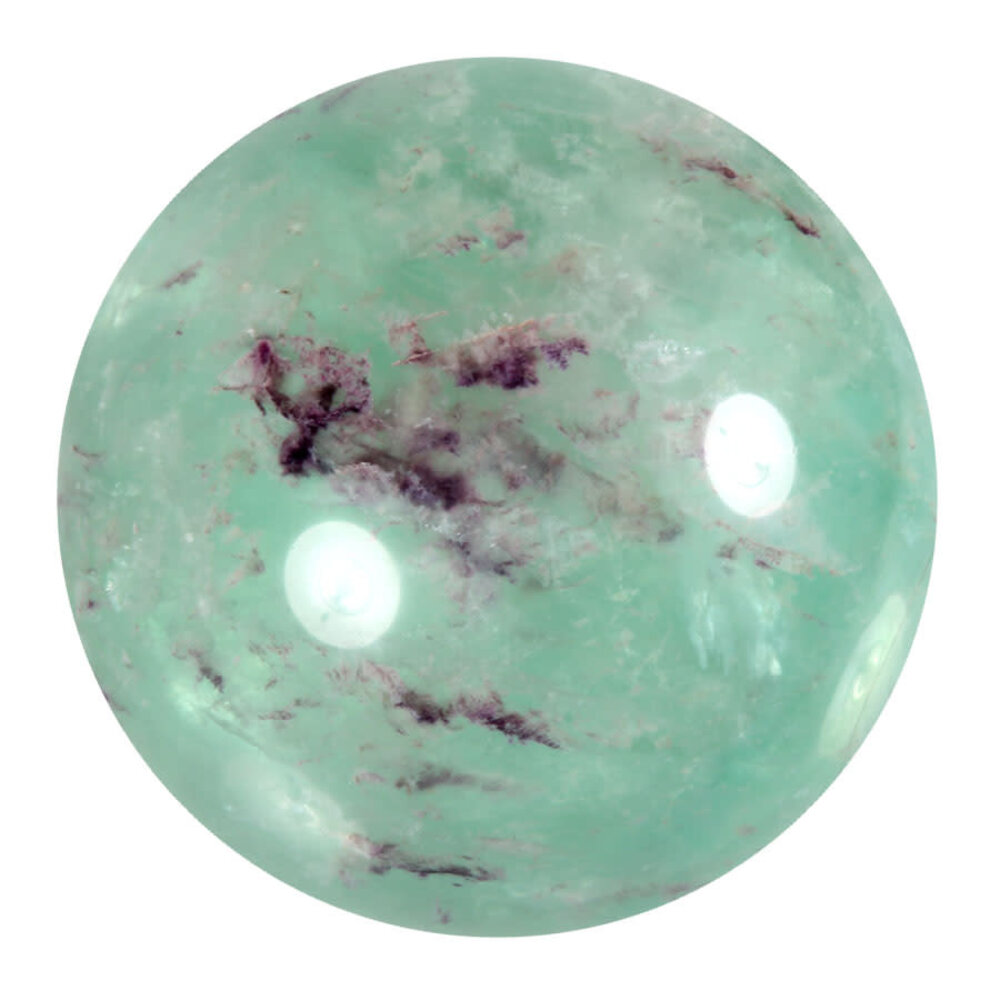 Fluoriet (groen/paars) bol 72 mm | 613 gram - Spiritual Garden
