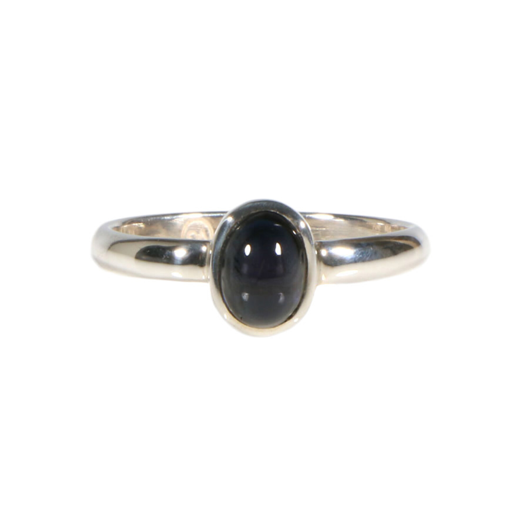 Zilveren ring indigoliet (blauwe toermalijn) maat 17 | ovaal 6 x 4 mm ...