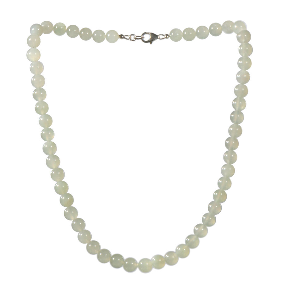 New jade (serpentijn) ketting 8 mm kralen - Spiritual Garden