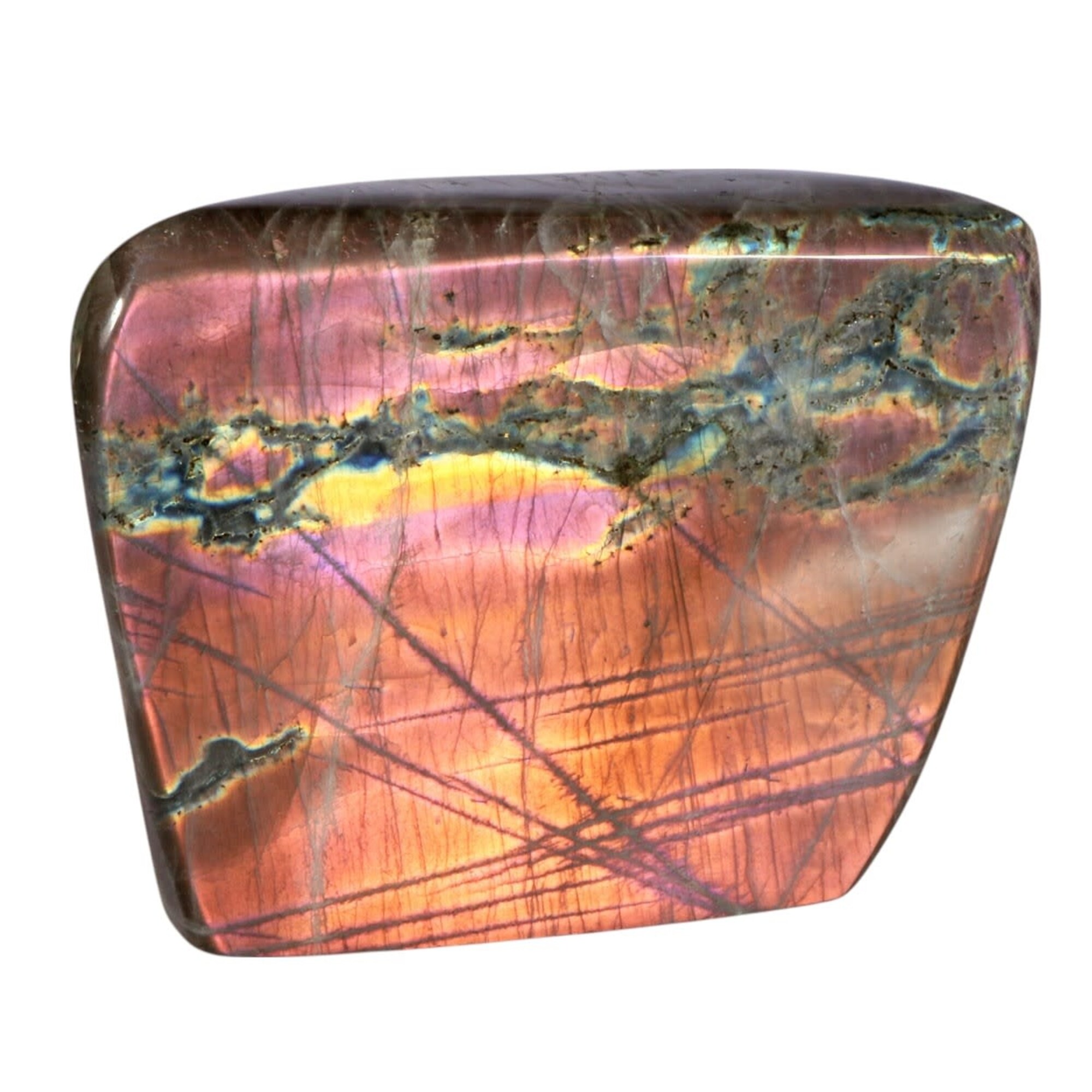 Labradoriet (oranje) sculptuur 16 x 12,5 x 5,5 cm | 2241 gram ...