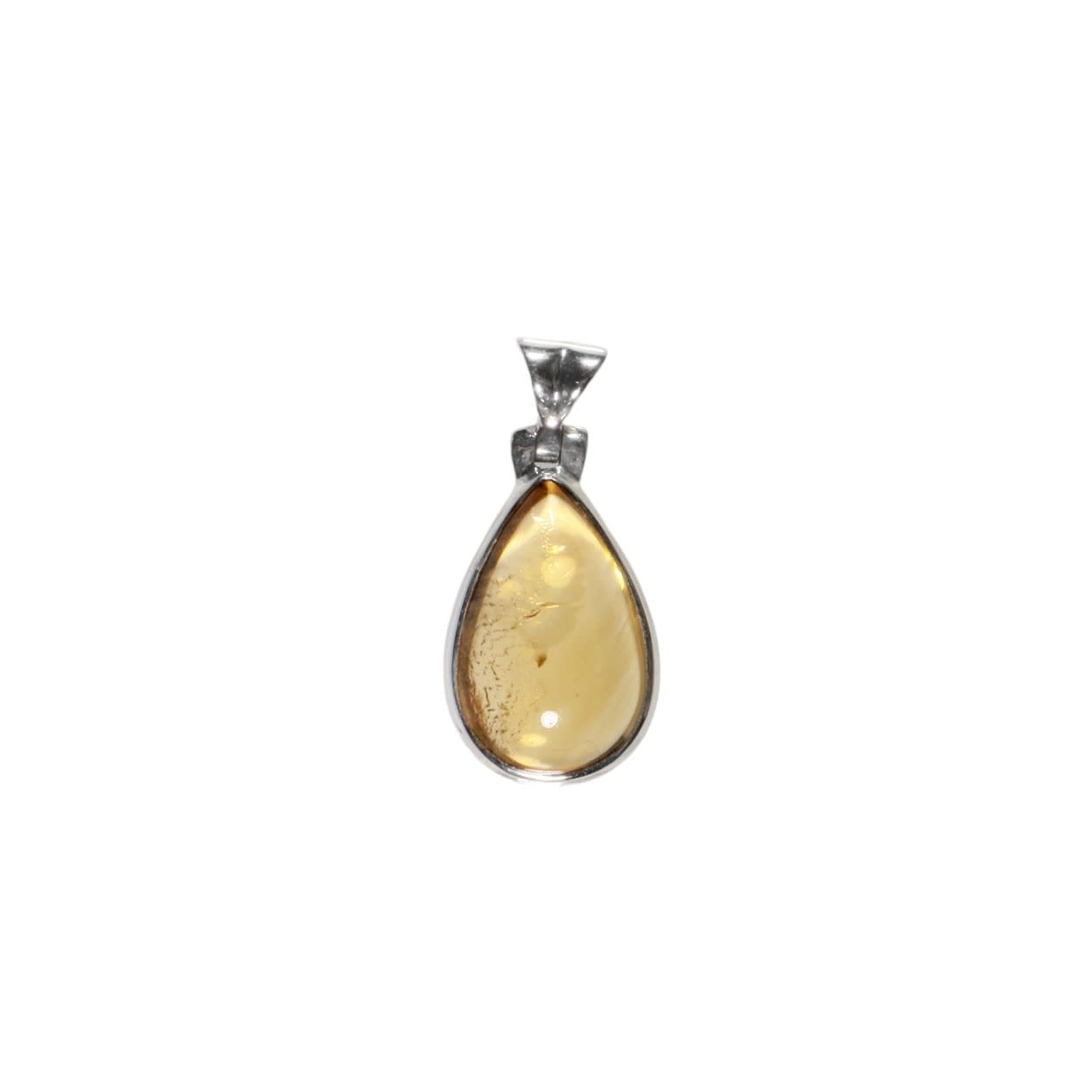 Zilveren hanger citrien | druppel 1,8 x 1,2 cm - Spiritual Garden