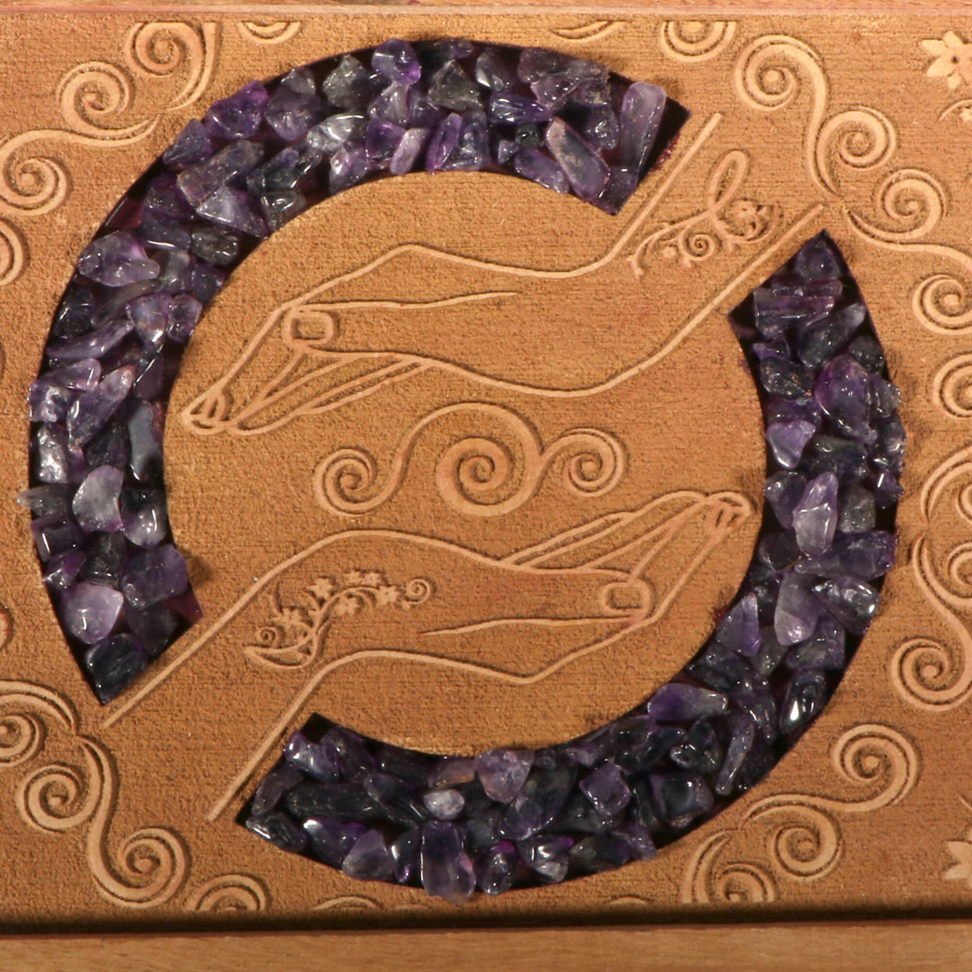 Tarot- of sieradendoos amethist healing hands - Spiritual Garden