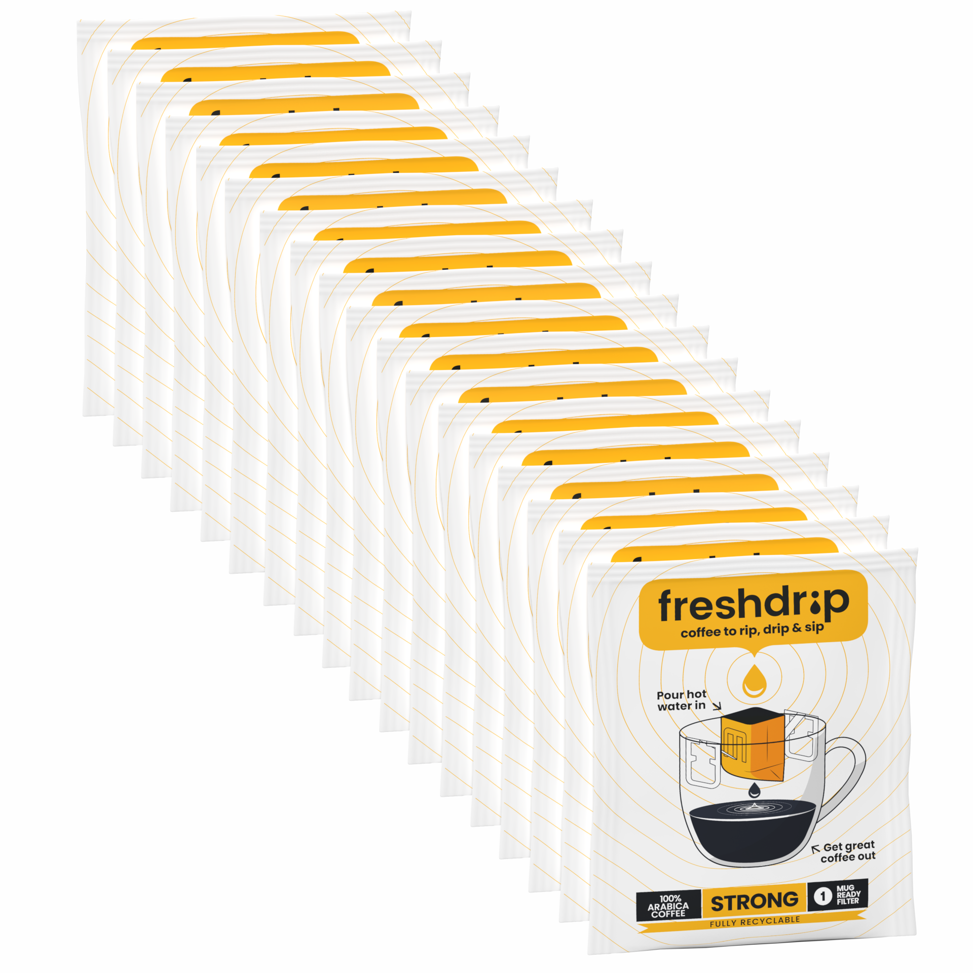 Full-strength coffee ☕ | Brew it anywhere | 50 saver pack - Freshdrip ...