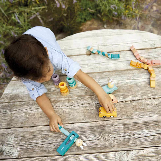 Janod Pocket - Ratel instrument konijn - De Speelgoedwinkel