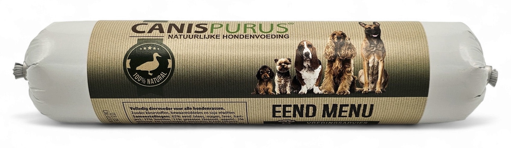 Canis Purus Gestoomde worst - Eend | Woof & Barker - Woof & Barker