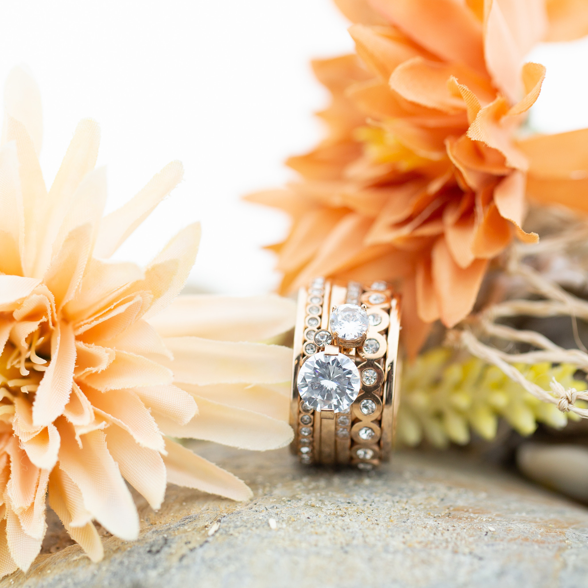 Complete ixxxi ring rosegoud glitter - Beadle