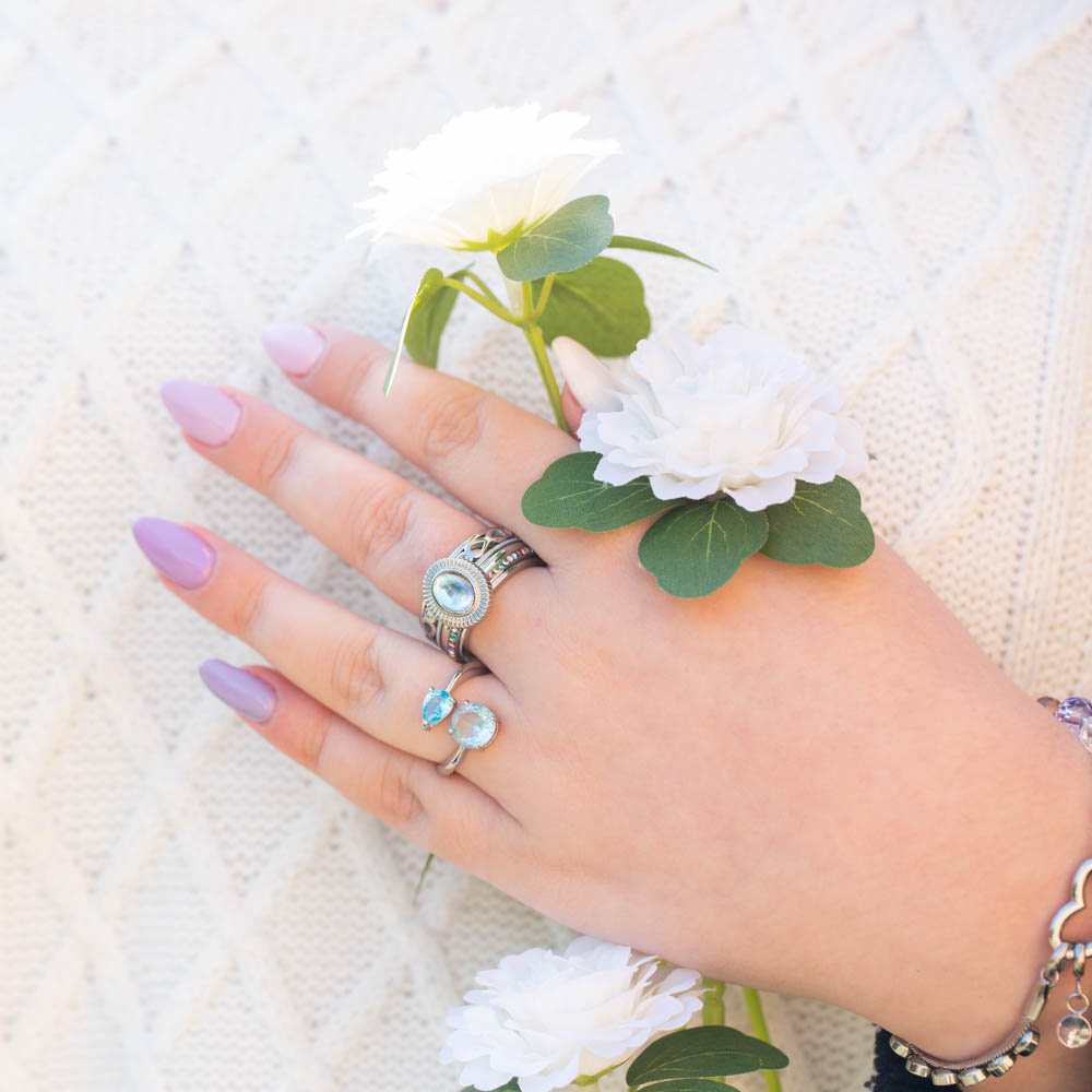 Ixxxi Complete ring wit zilver en hart - Beadle