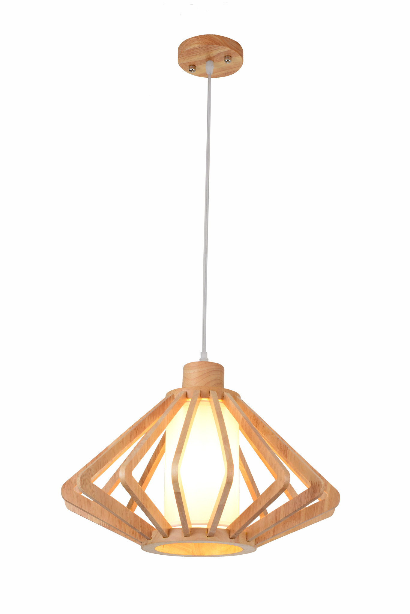 Hanglamp Hout Houtkleur 45 cm - Madera Unedo - A tot Z LED