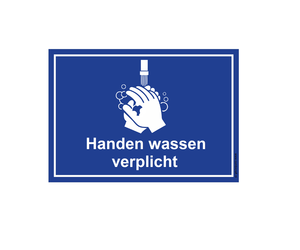 Bordje - Handen wassen verplicht | CombiCraft