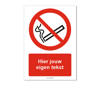 Verboden te roken bord ISO 7010 P002 - 21x30cm | CombiCraft