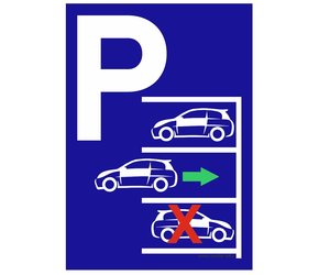 Parkeerbord, achteruit inparkeren verplicht. | CombiCraft