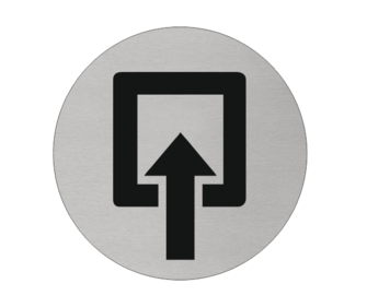 Aluminium symboolbordje Ingang in Aluminium met tape | CombiCraft