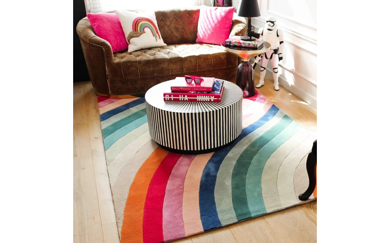 Rainbow 98 - Regenboog Vloerkleed in Candy multi color