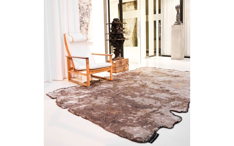 Amorf 17 - authentiek tapijt in grijze/beige mix - Floorpassion.nl