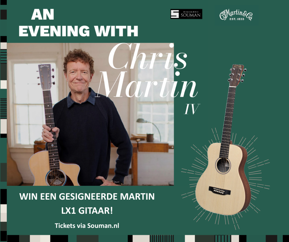 Chris Martin op bezoek bij Muziekhuis Souman - Souman.nl