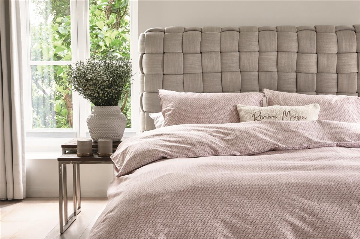 Rivièra Maison Bambu Dekbedovertrek Zachtroze 140x200/220 cm | Bedshop.nl