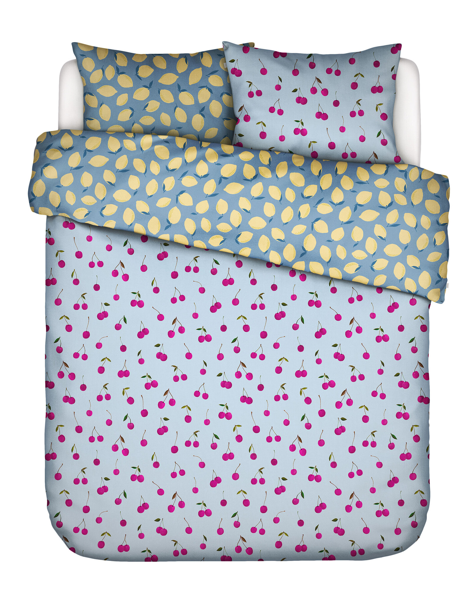 Essenza Covers & Co Zesty cherry Dekbedovertrek Ice blue 200x200/220 ...