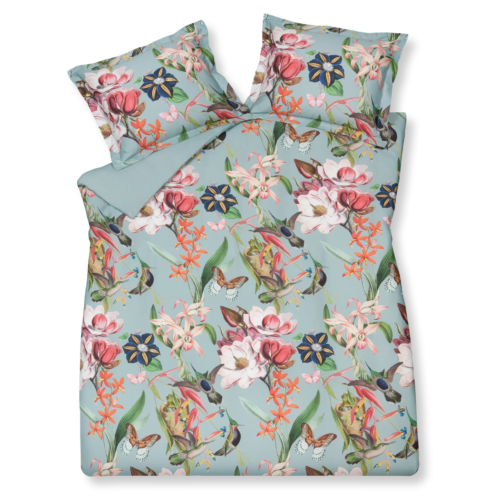 Vandyck Vandyck Dekbedovertrek Flower Mix pearlblue 2-persoons (200x200 ...