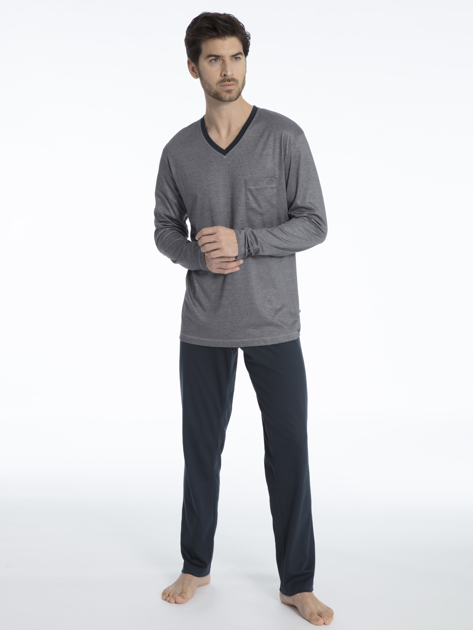 Calida Men Pyjama 48465 Onyx XL - Comfort & Stijl in Grijs | Bedshop.nl