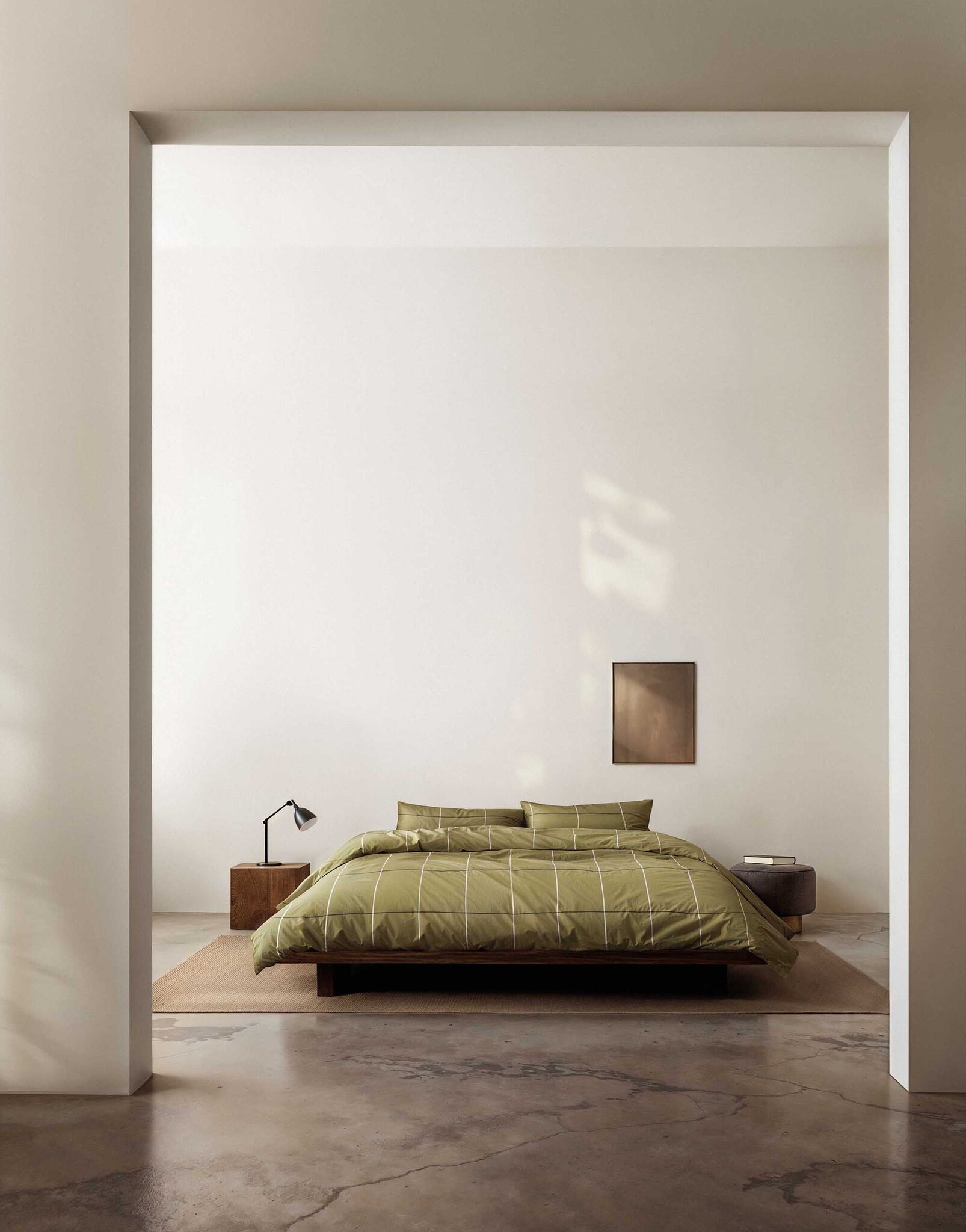Marc O'Polo Kussensloop 60x70 Deep Pea - Katoen-Percal Ruit | Bedshop.nl