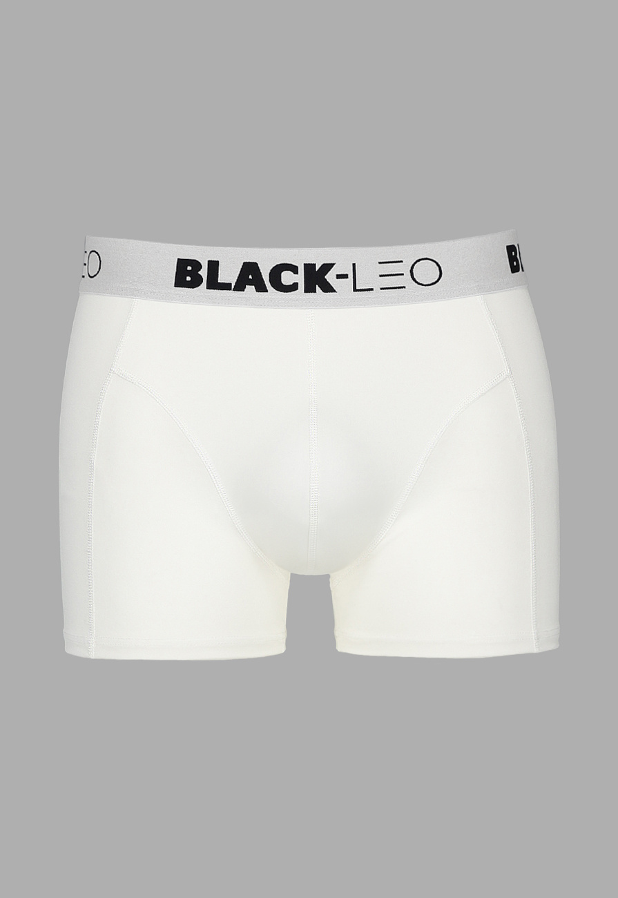 Witte Katoenen Heren Stretch Boxershort - Black-Leo.nl