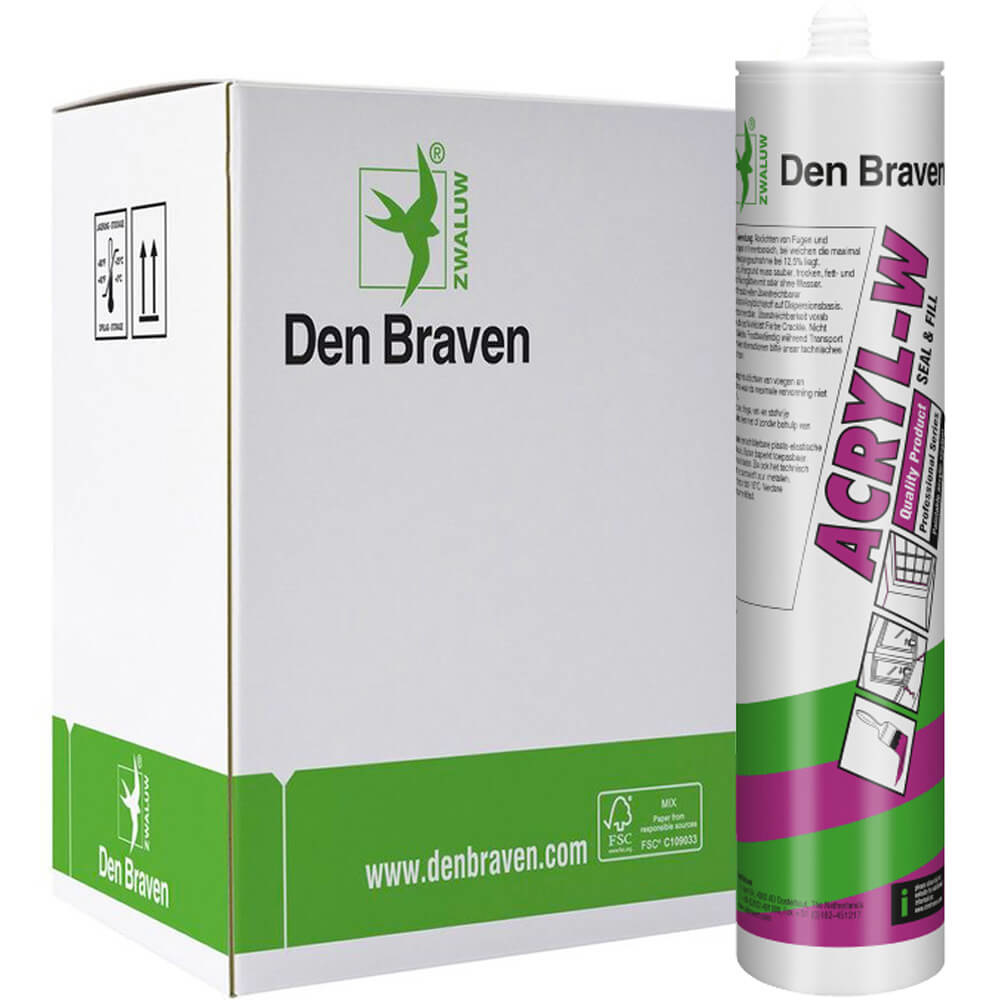 Zwaluw Acryl-W 310ml – Acrylaatkit binnen en buiten - Kittenenlijmen.nl