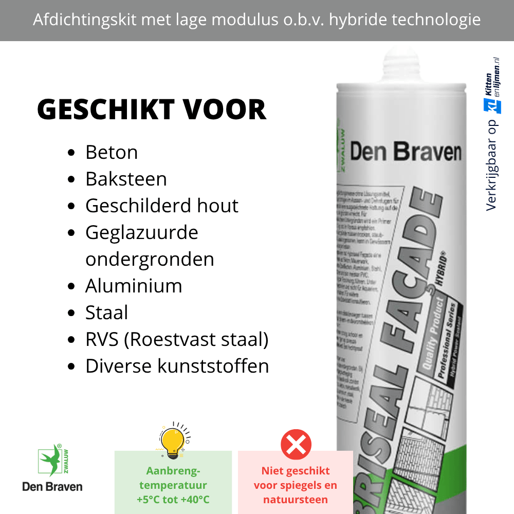 Zwaluw Hybriseal Fassade 300ml - Kittenenlijmen.nl