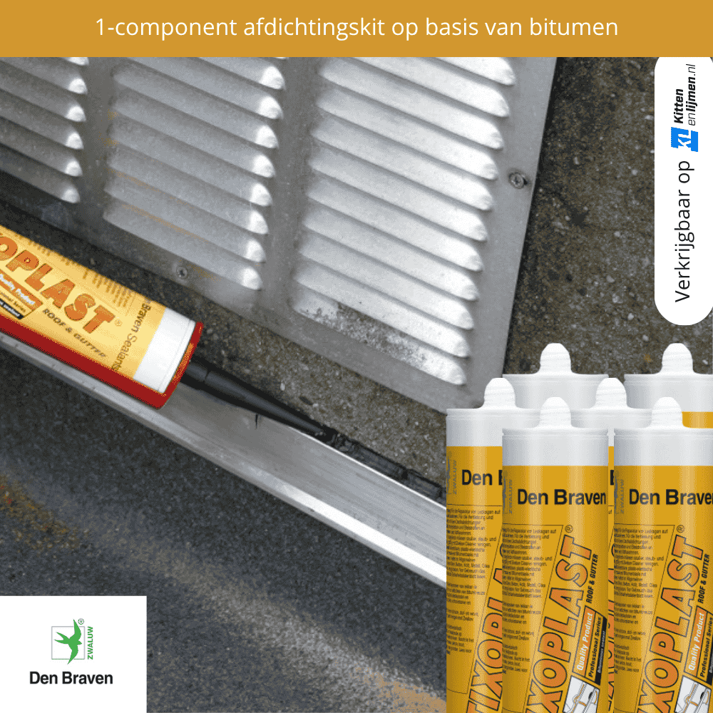 Zwaluw Tixoplast bitumenkit 310ml - Kittenenlijmen.nl