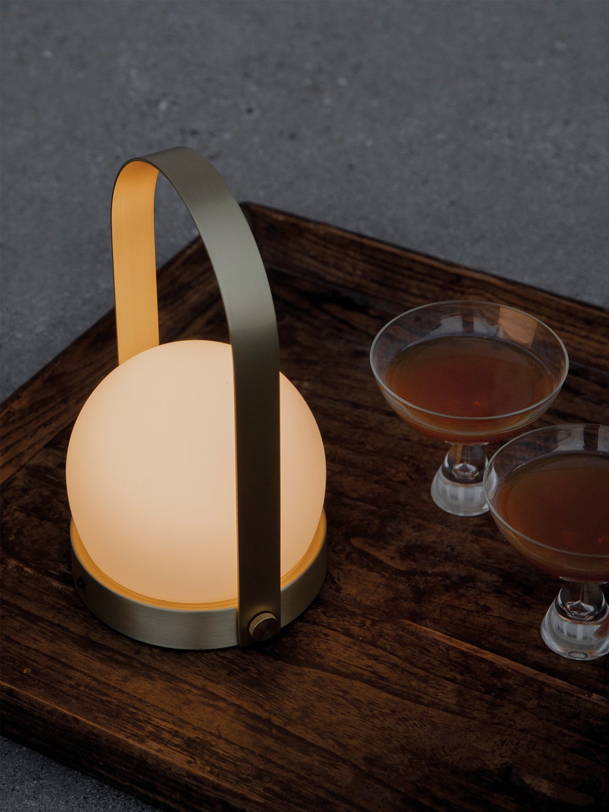 Carrie Table Lamp, portable - Bronzed Brass - Design District