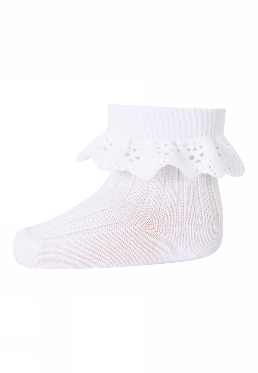 Mp Denmark Lisa socks with lace white - Shop hier - Piraten en Prinsessen