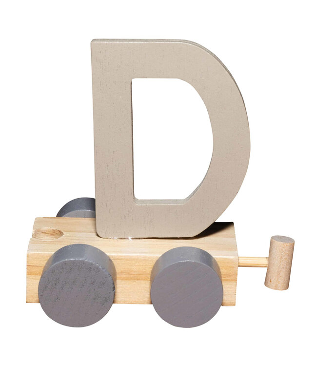 Houten Trein letter D Sand - Piraten en Prinsessen