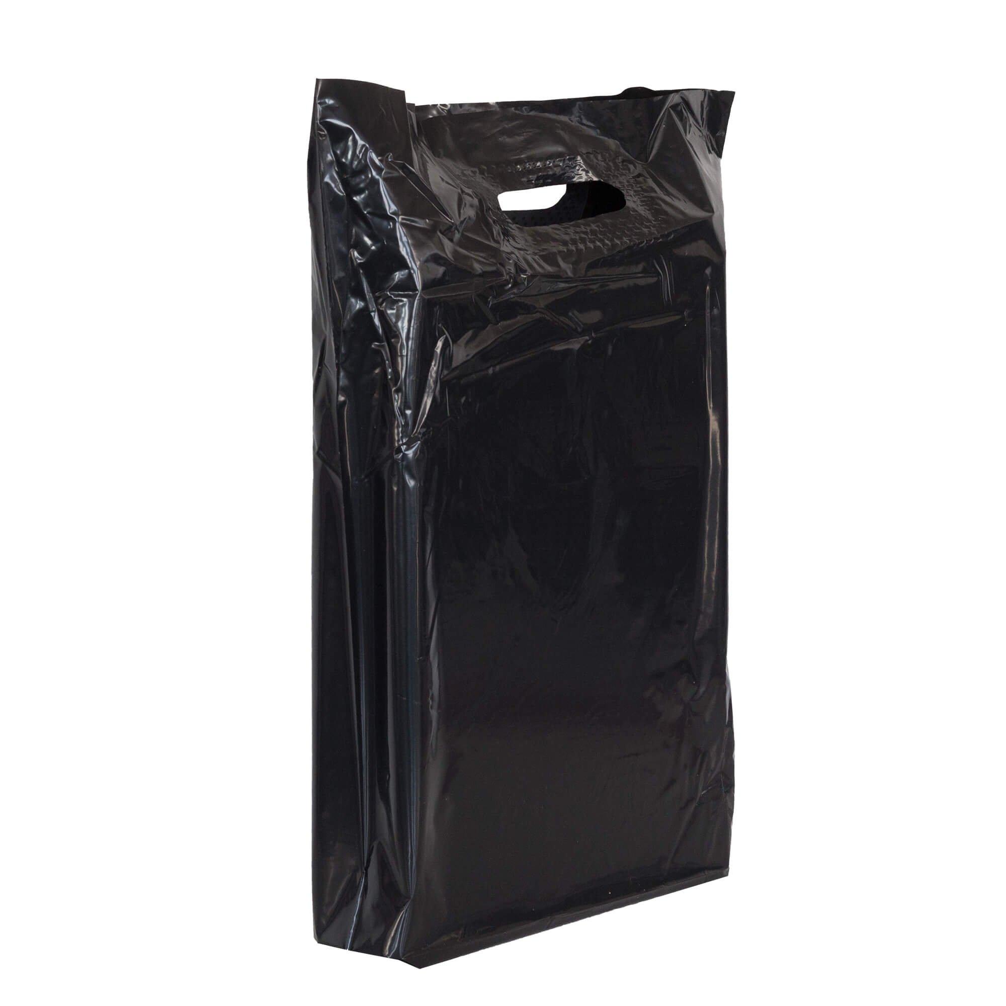 250x Plastic tassen 45x50+2x4cm Zwart - Rotim Verpakkingen: you carry ...