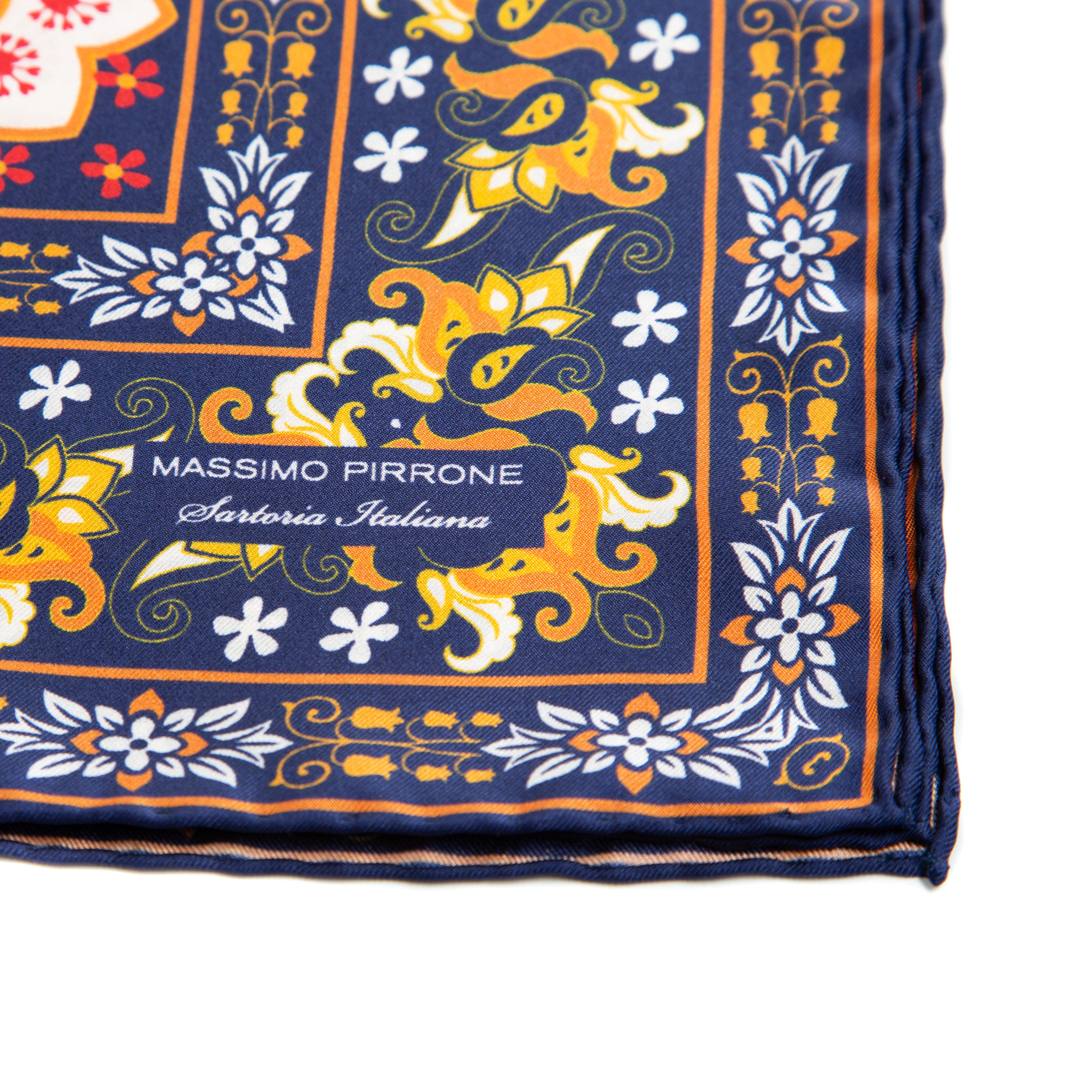 Silk Pocket Square Massimo Pirrone - PM Eleganza Milanese