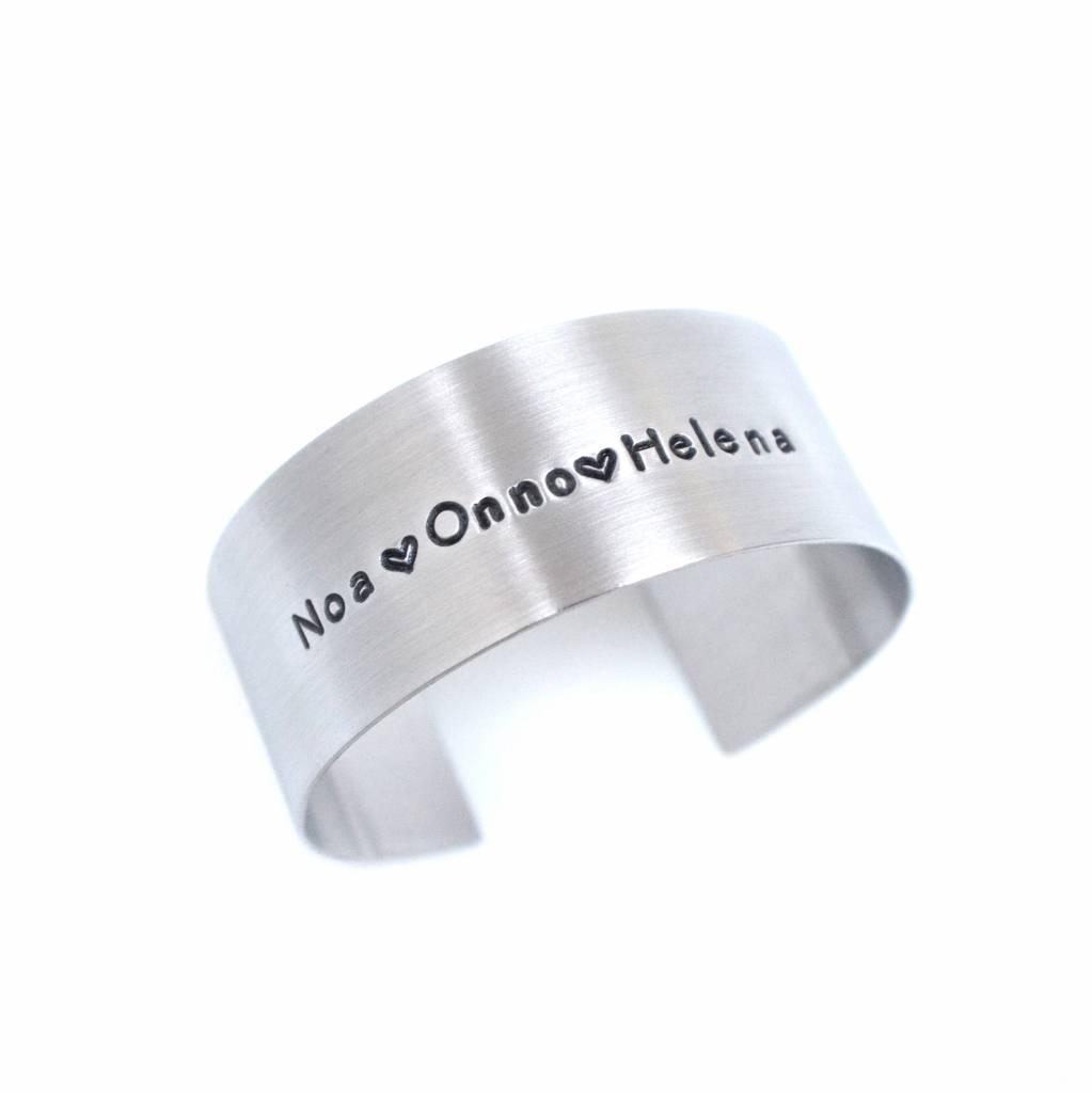 ALU armband breed - Made by e l l e n