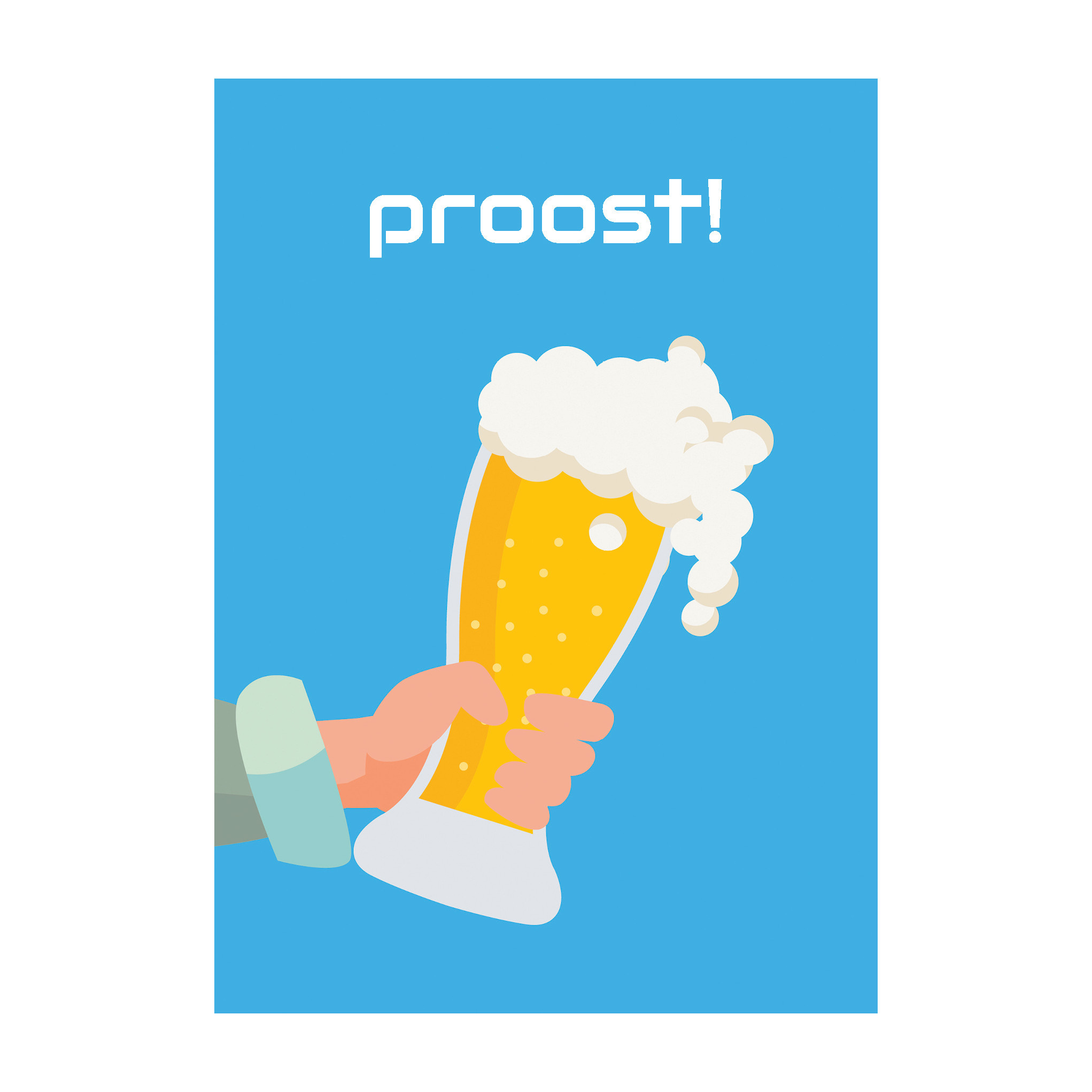 Postkaart Proost - Made by e l l e n