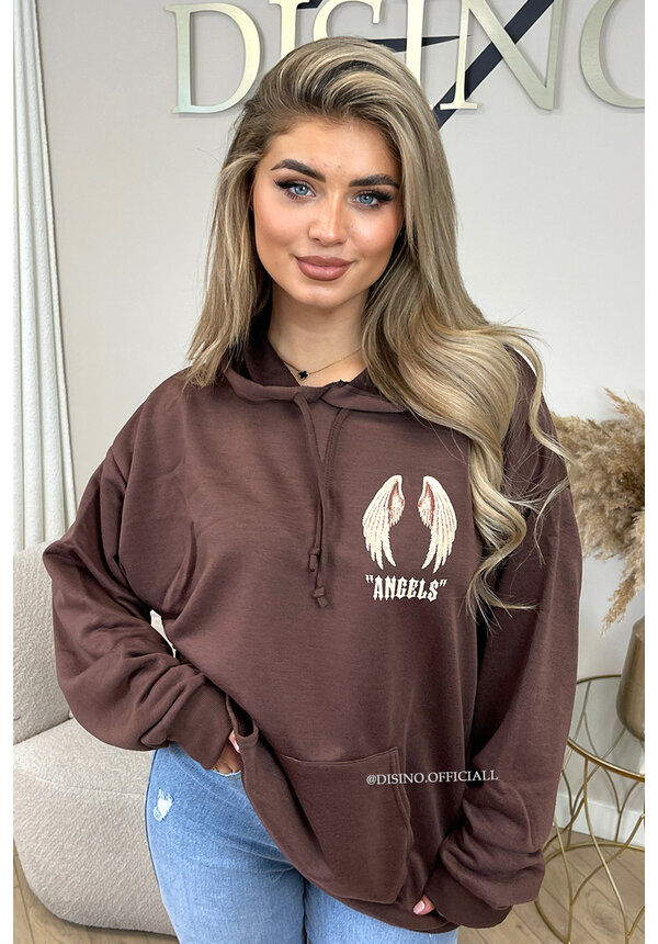 CHOCO - 'ANGEL ON MY BACK HOODIE' - OVERSIZED COMFY HOODIE - DISINO ...