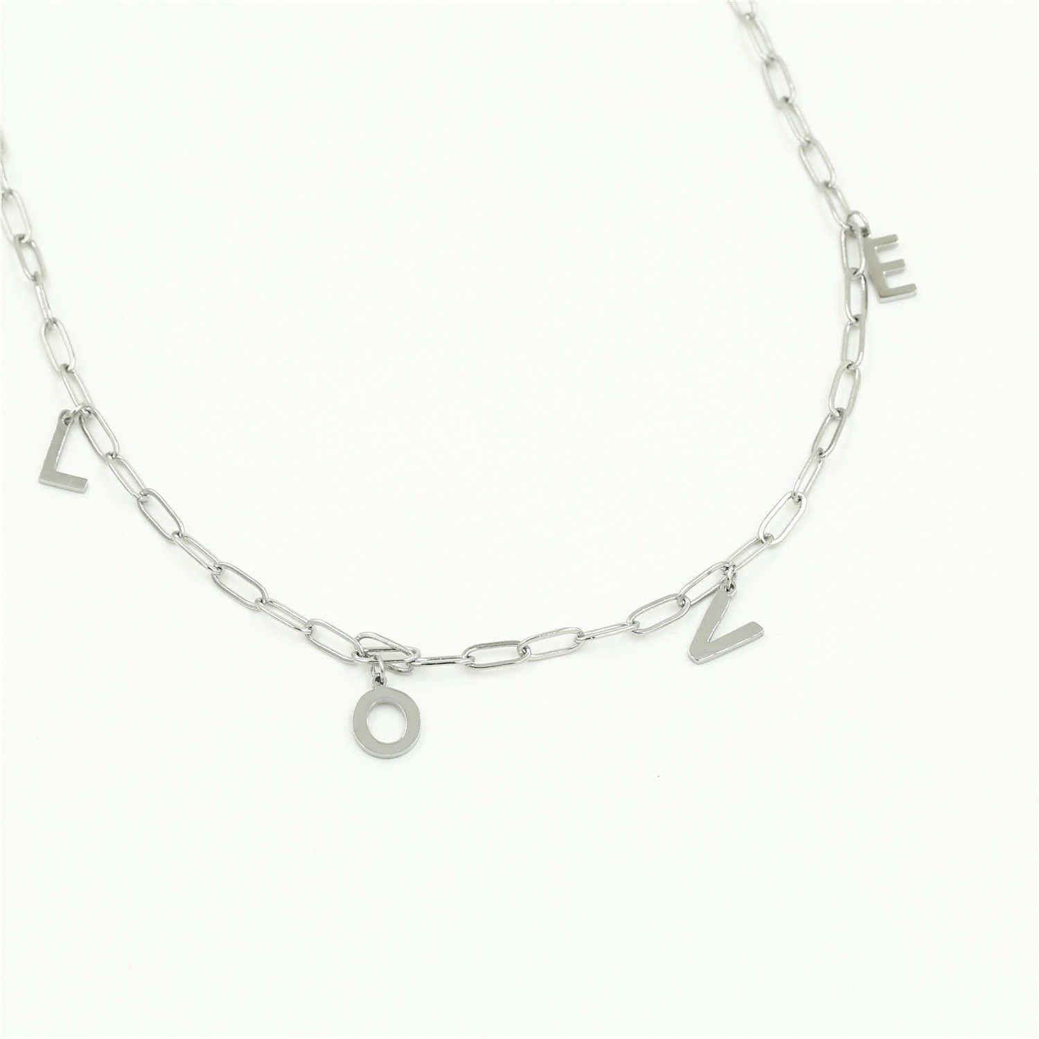 Silver Love Chain Necklace - Hello My Love