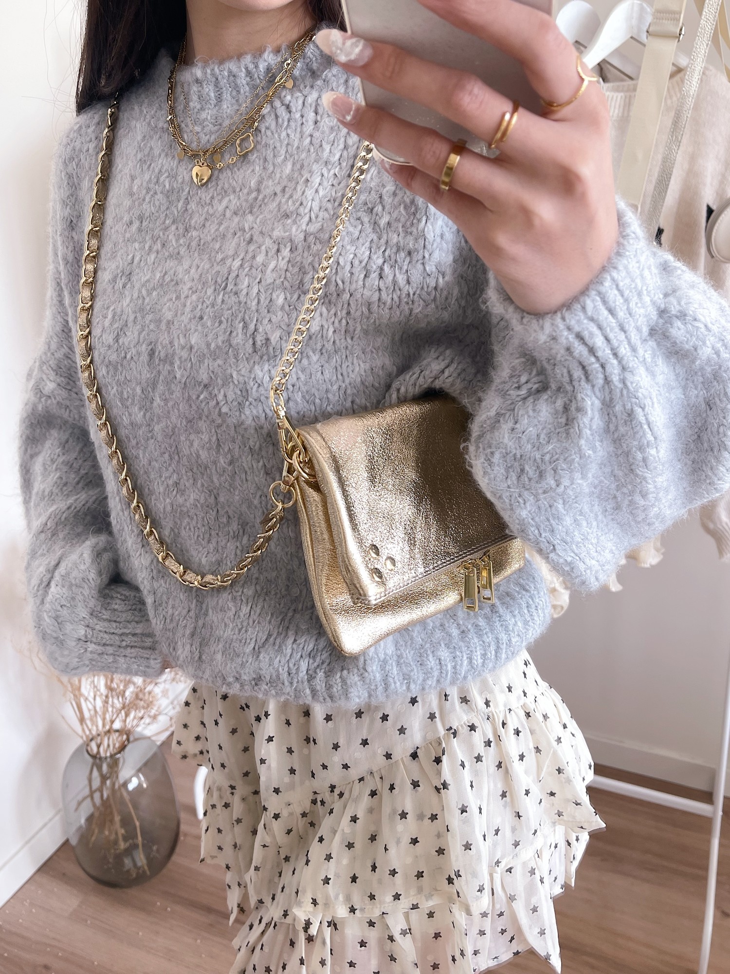 Savage Crossbody Chain Bag / Light Gold - Hello My Love