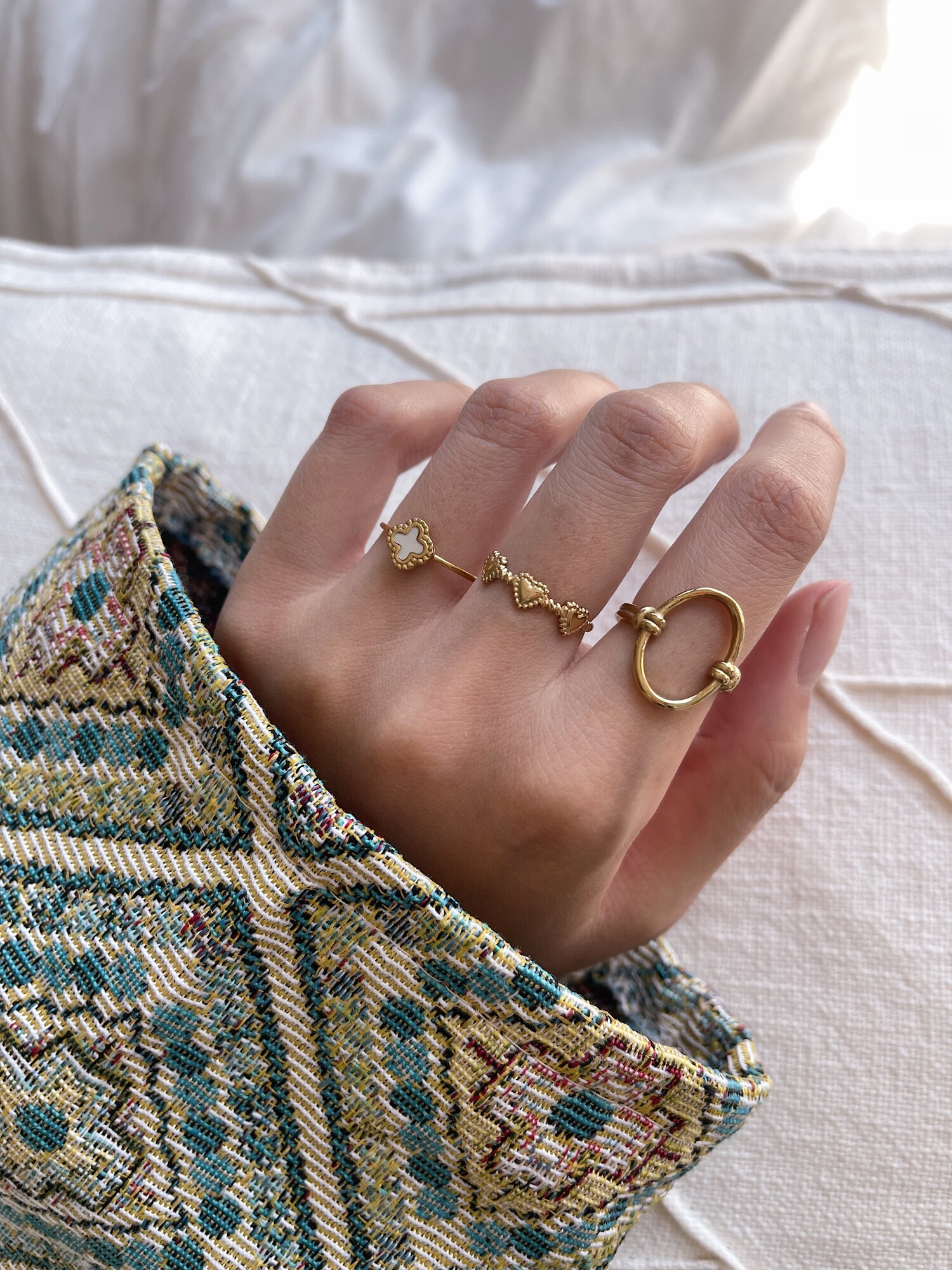 Gold Triple Heart Ring - Hello My Love